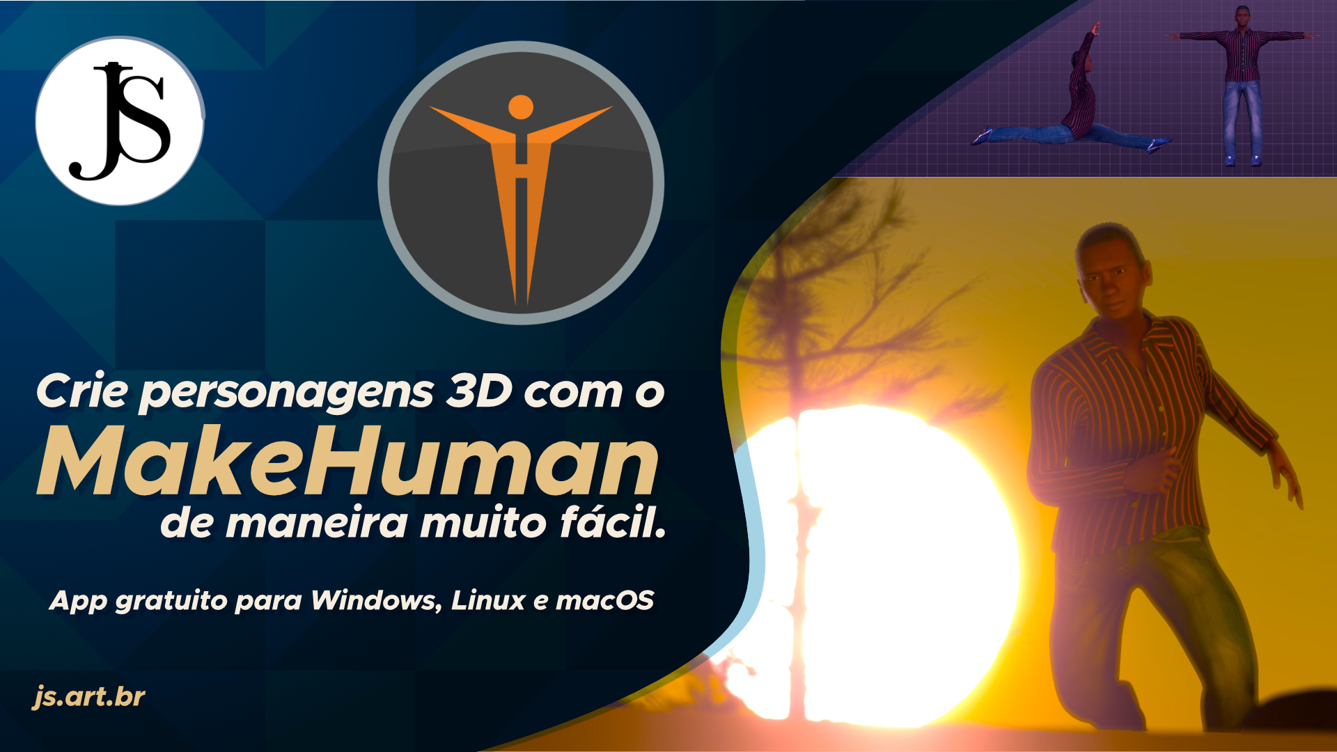 Como criar personagens 3D facilmente usando o MakeHuman - JS, Artista ...