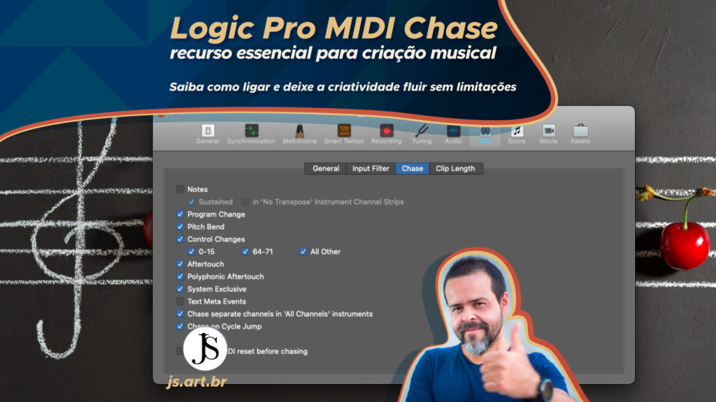 Tutorial — Como liga MIDI Chase no Logic Pro - JS, Artista Digital
