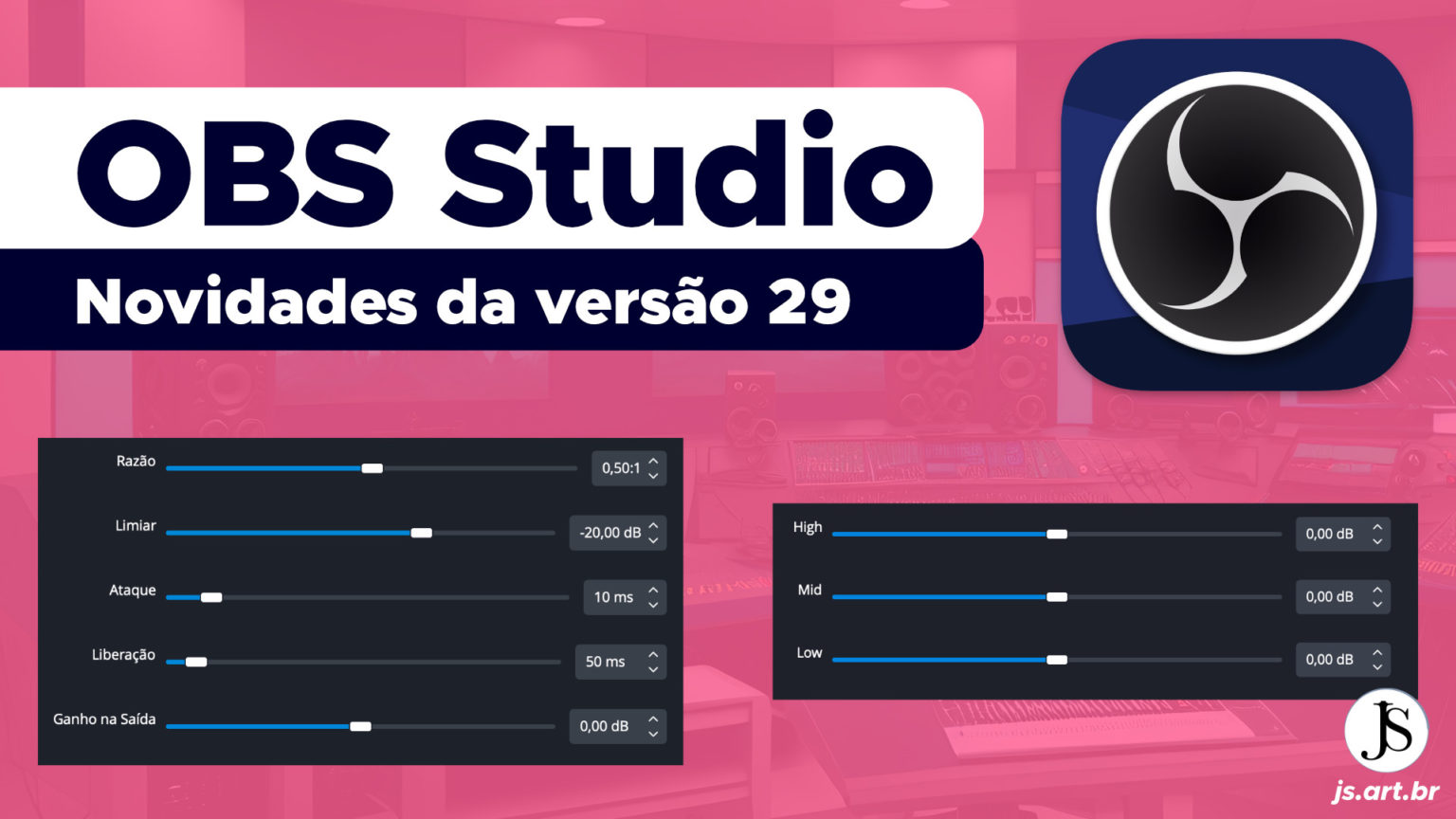 Novidades do OBS Studio versão 29 - JS, Artista Digital