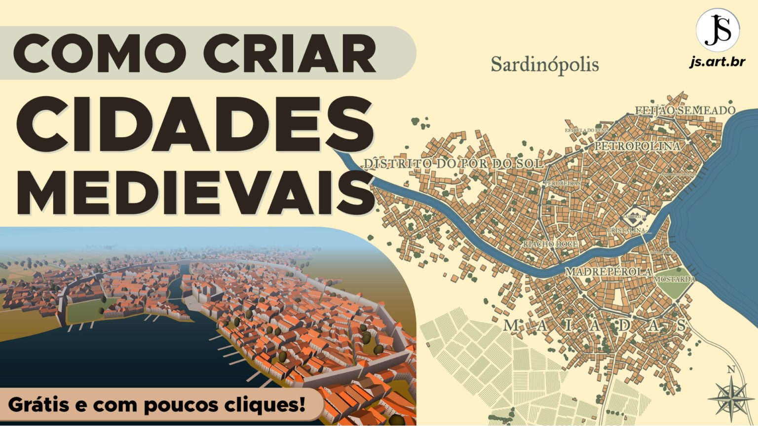 Gerador de cidades medievais - JS, Artista Digital